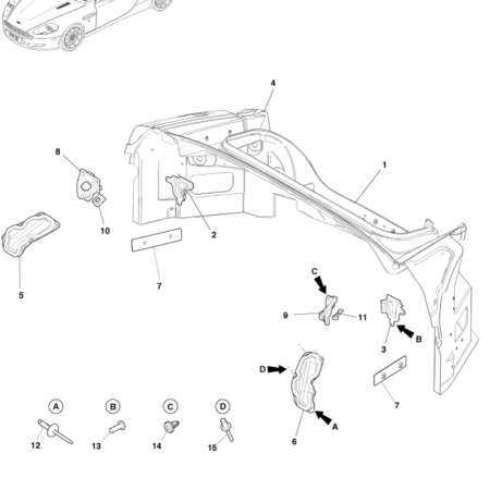 Early DB9 Body Parts | Aston Store