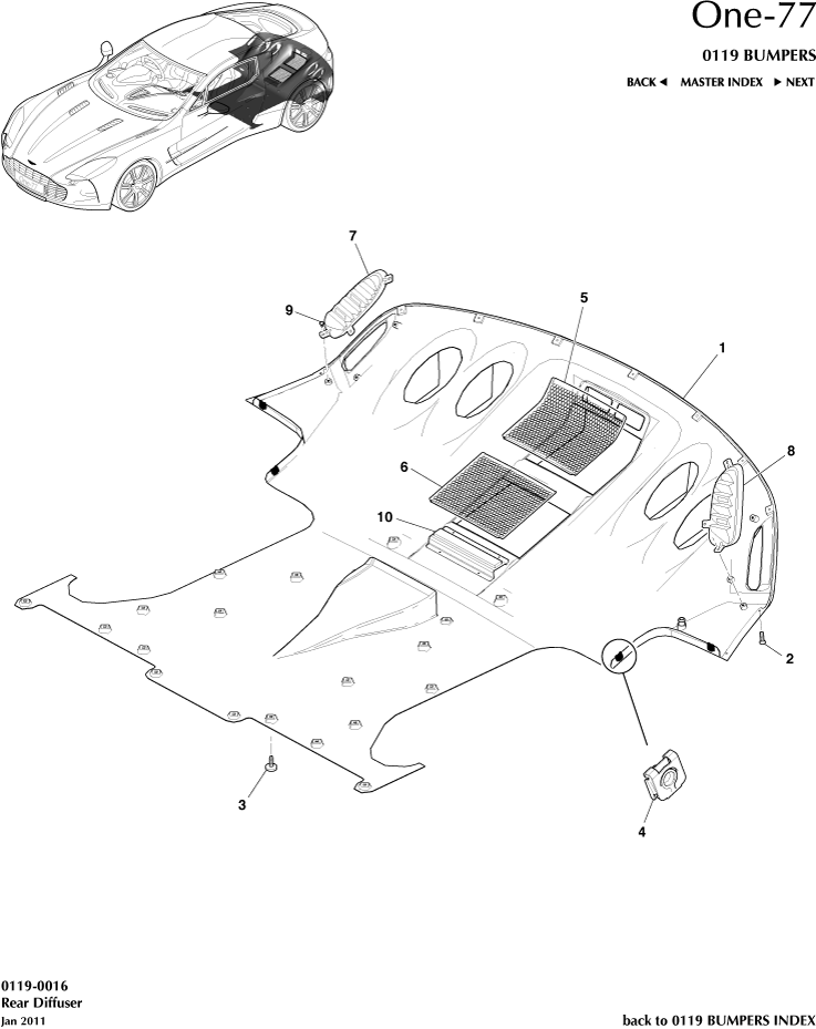 One-77 Rear Diffuser | Aston Store