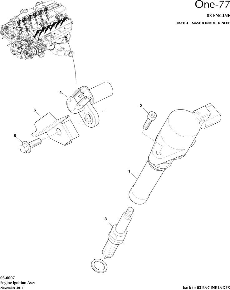 One-77 Engine Ignition Assembly - Aston Store