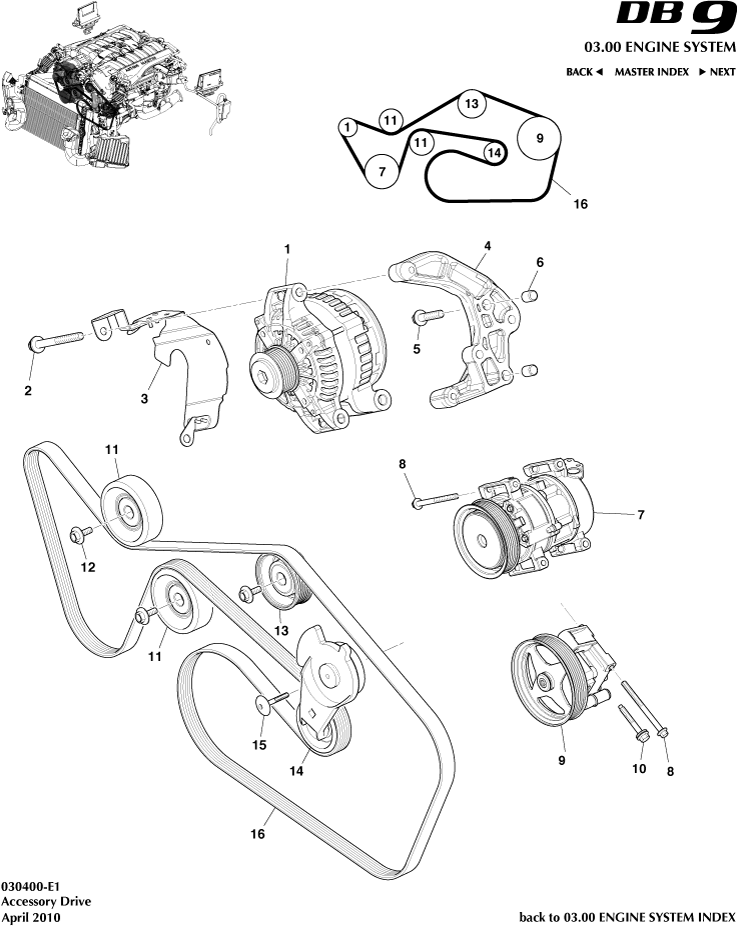 Early DB9 Engine Accessory Drive