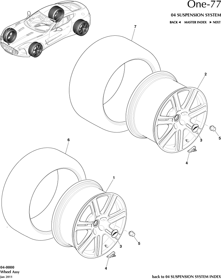 One-77 Wheel Assembly - Aston Store