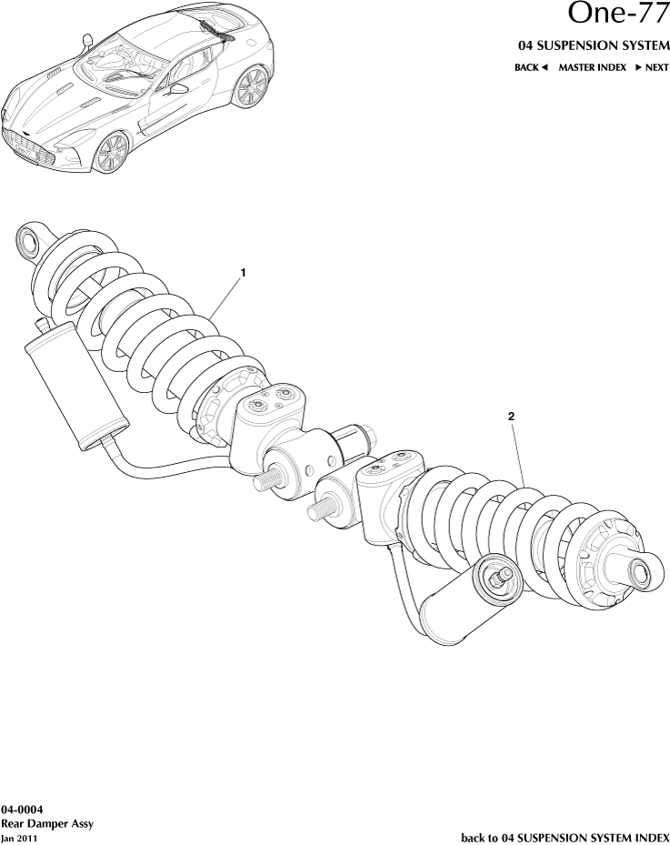 One-77 Rear Damper Assembly - Aston Store