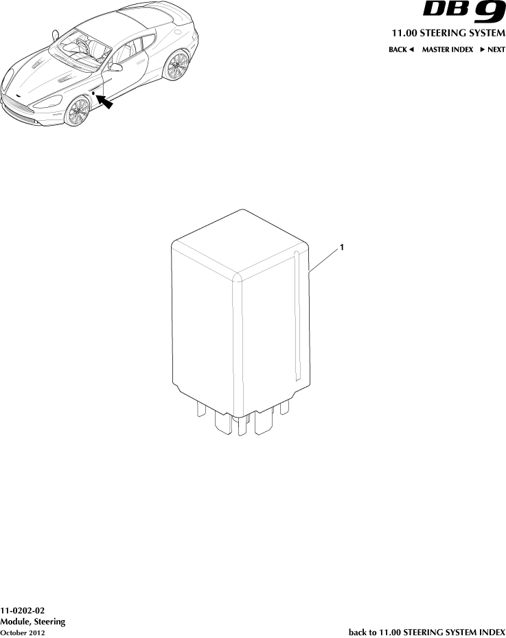 Later DB9 Steering Module | Aston Martin