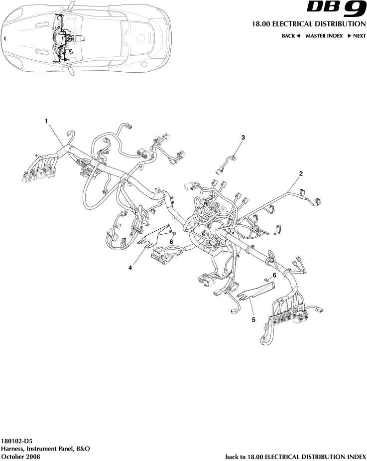 Later DB9 IP Harness Assembly, AUTO | Aston Store