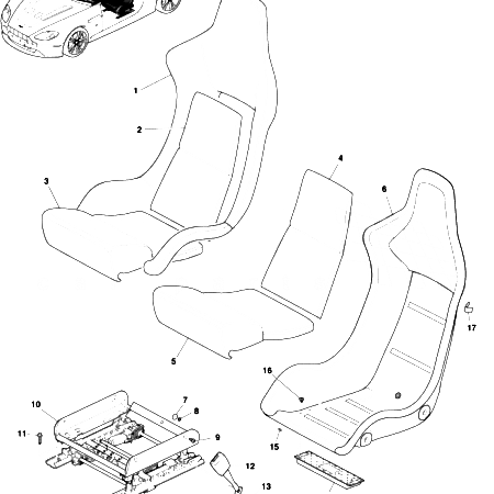 V12 Vantage Seats - Aston Store