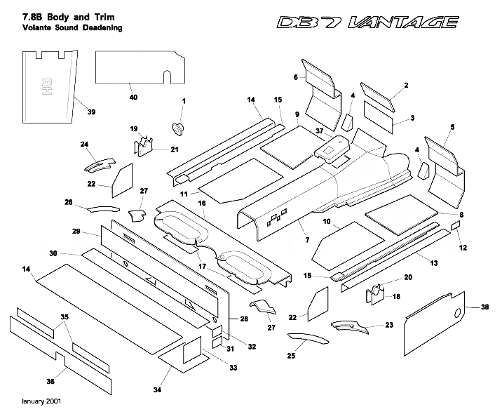 Aston Store | DAMPING Rear SEAT BASE For Aston Martin DB7 Vantage