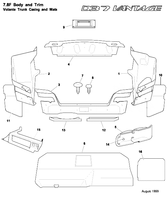 Aston Store | LOAD FLOOR - BOOT For Aston Martin DB7 Vantage