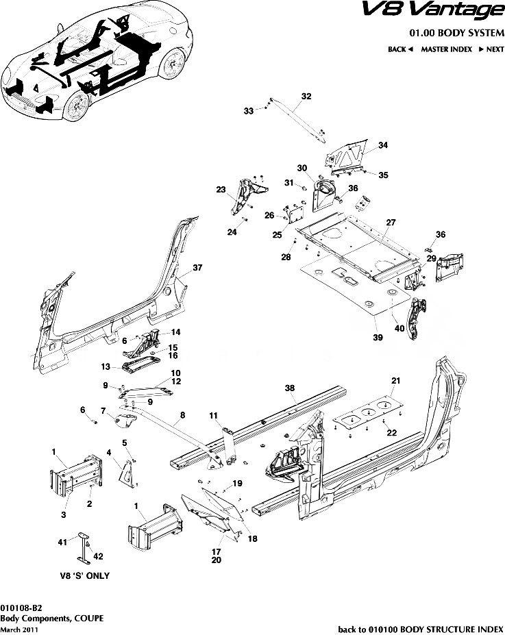 V8 Vantage Coupe Body Components
