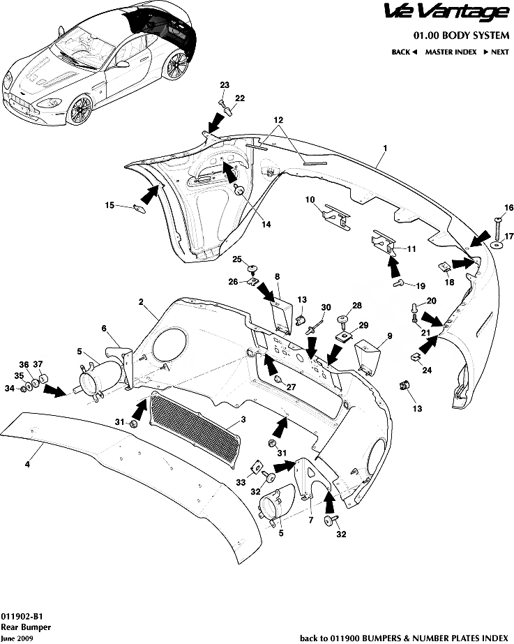 V12 Vantage Rear Bumper