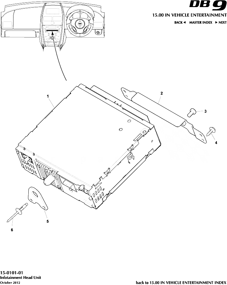 Later DB9 Infotainment Head Unit