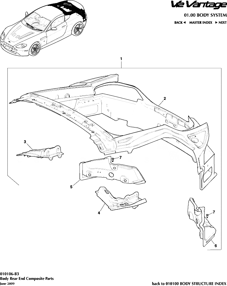 V12 Vantage Coupe Rear End Composite Parts