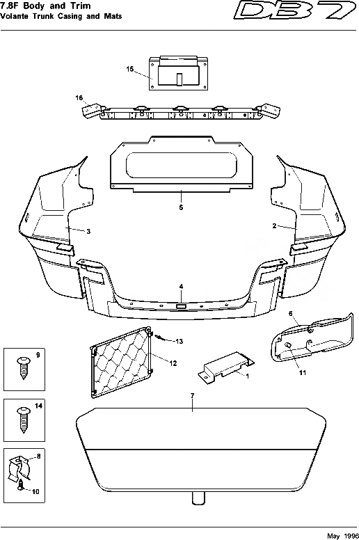 Aston Store | LOAD FLOOR - BOOT For Aston Martin DB7 Vantage