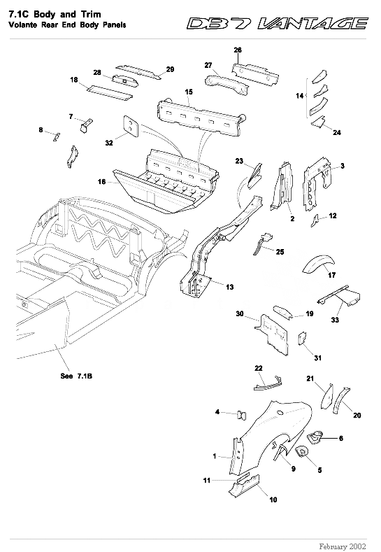 DB7 Vantage Volante Rear End Panels - Aston Store