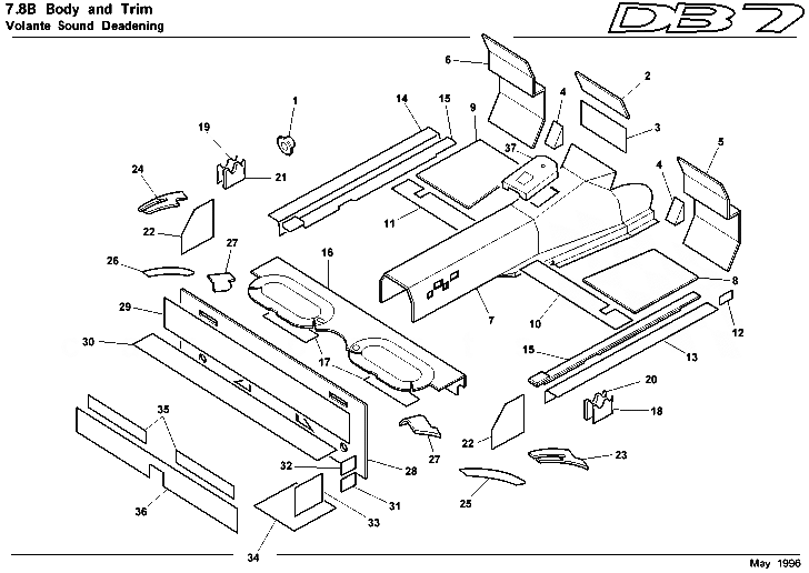 Aston Store | INSL-Rear SEAT PAN-Control For Aston Martin DB7