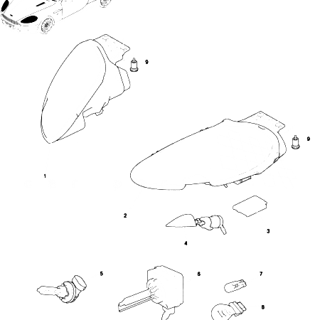 Early DB9 Electrical Parts | Aston Store