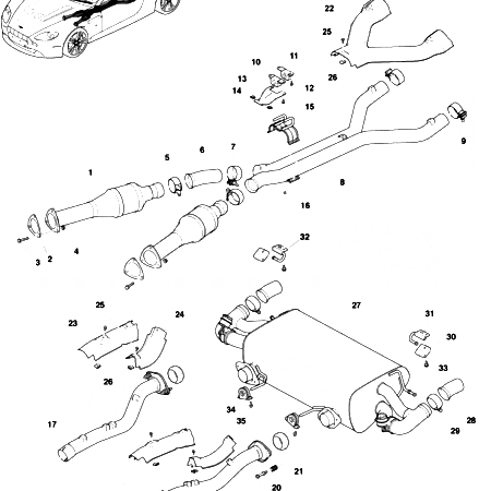 V12 Vantage Fuel and Exhaust Parts