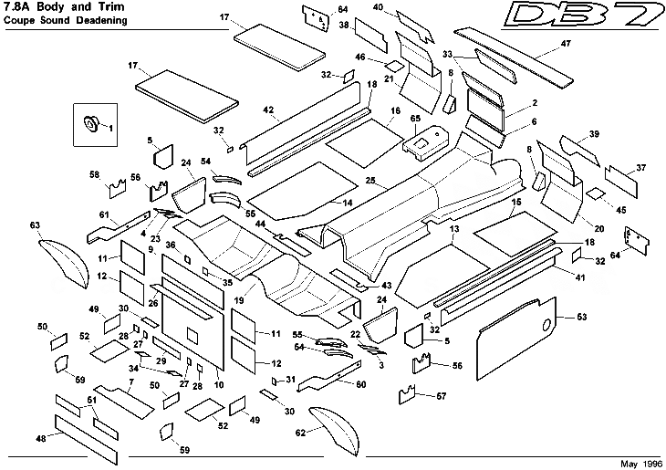 Aston Store | REAR SEAT PAN Inside For Aston Martin DB7