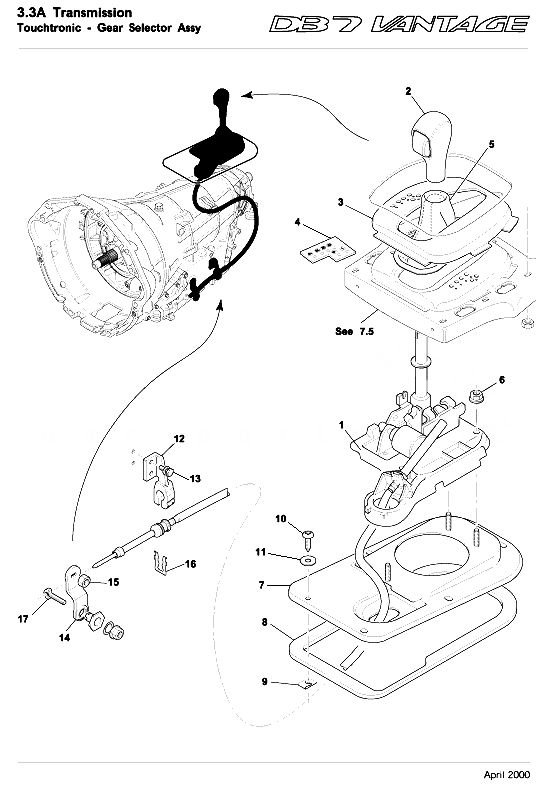 DB7 Vantage Touchtronic - Gear Selector Assembly | Aston Store