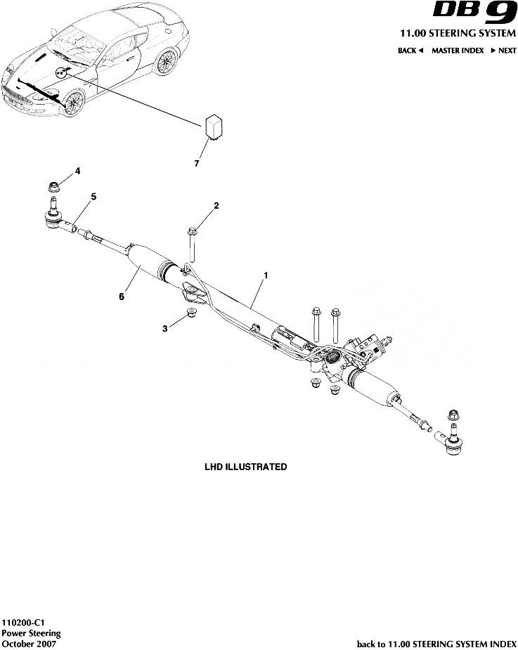 Early DB9 Power Steering Assembly