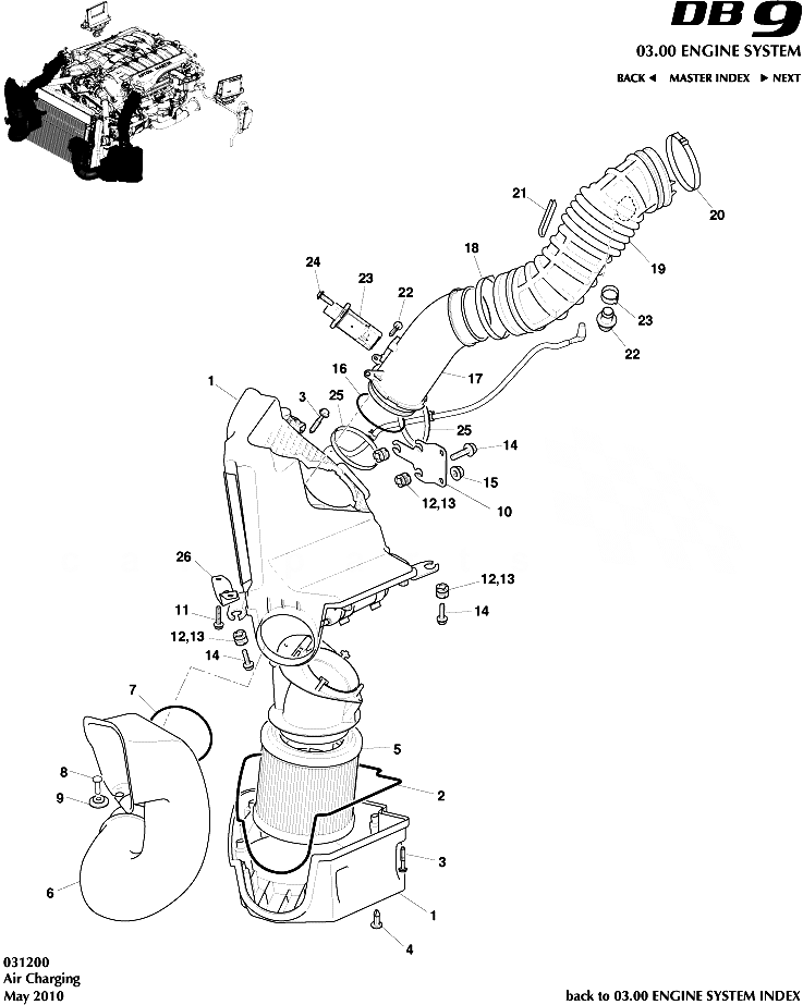 Early DB9 Engine Air Charging