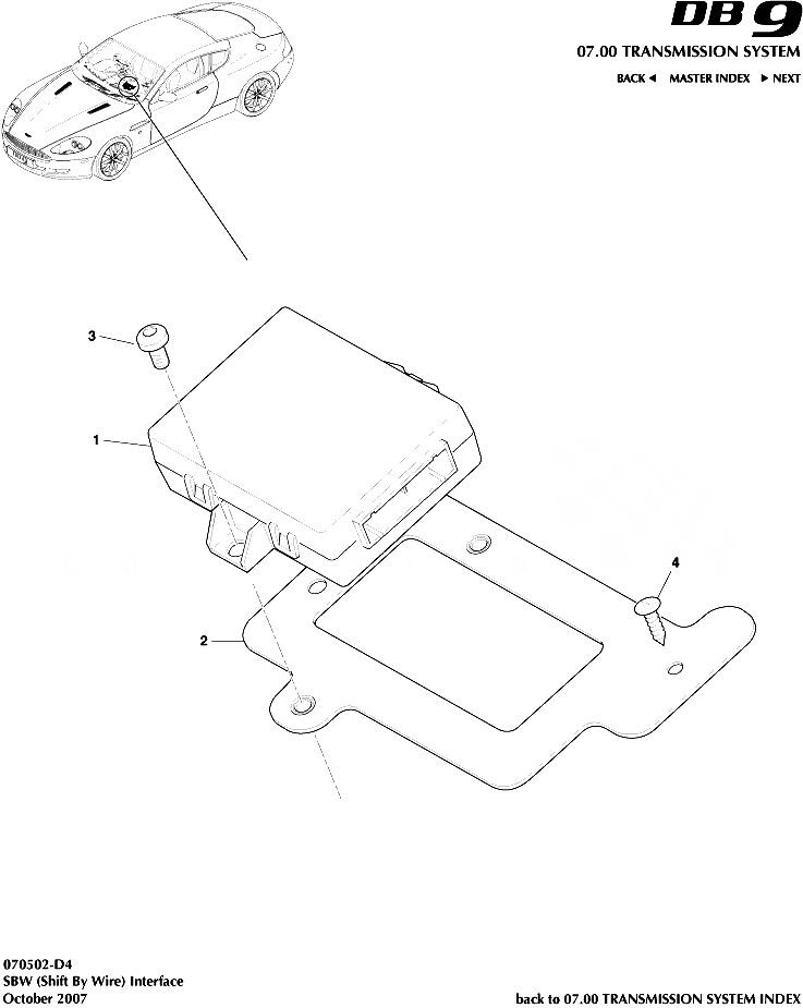 Early DB9 Shift by Wire Interface - Aston Store