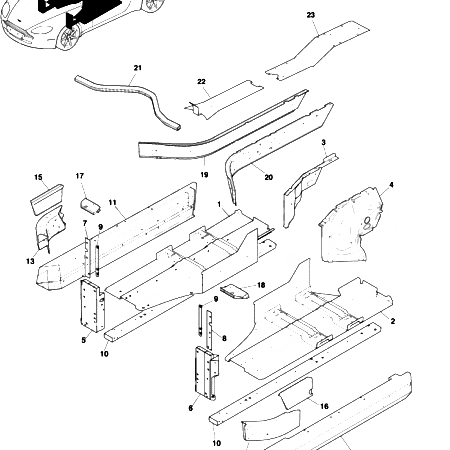 V8 Vantage Body Parts | Aston Store