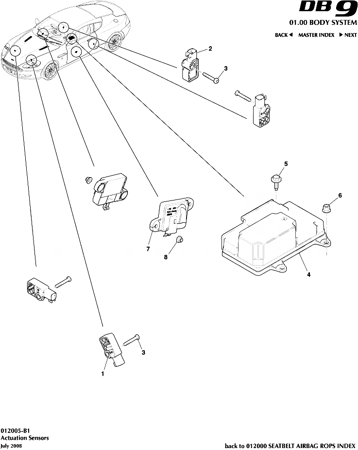 Early DB9 Actuation Sensors | Aston Store