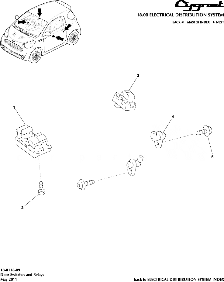 Cygnet Door Switches and Relays