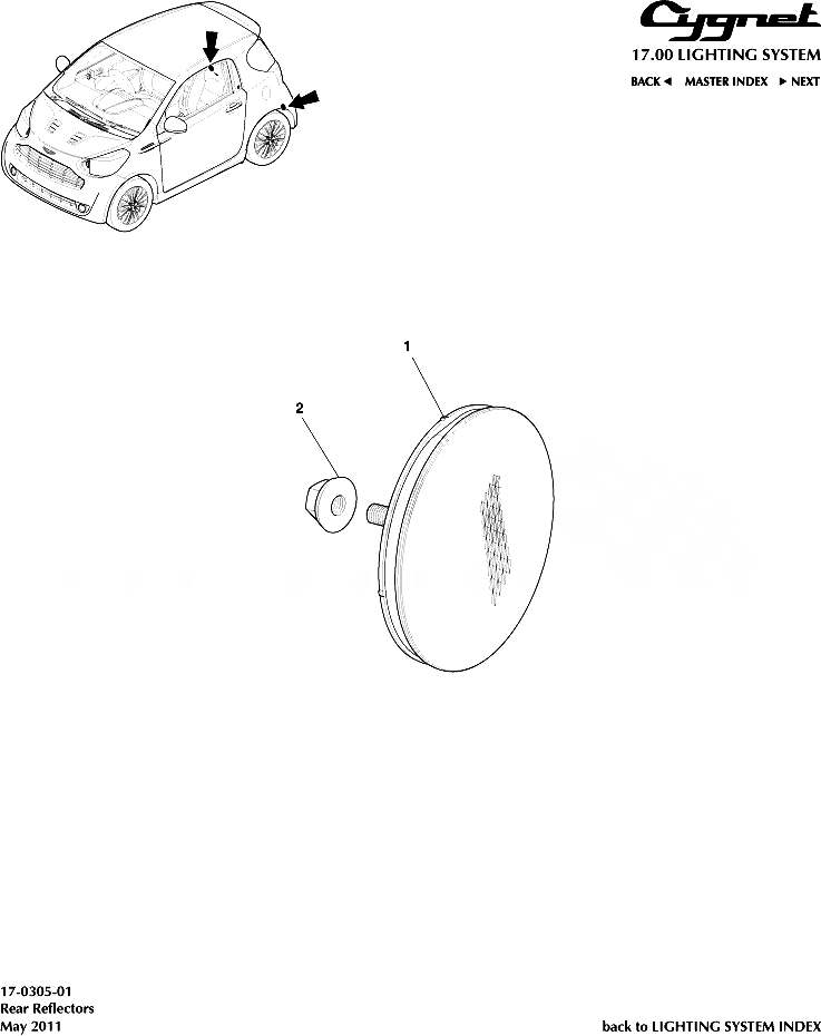 Cygnet Rear Reflectors | Aston Store