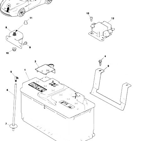 Later DB9 Car Battery | Aston Martin