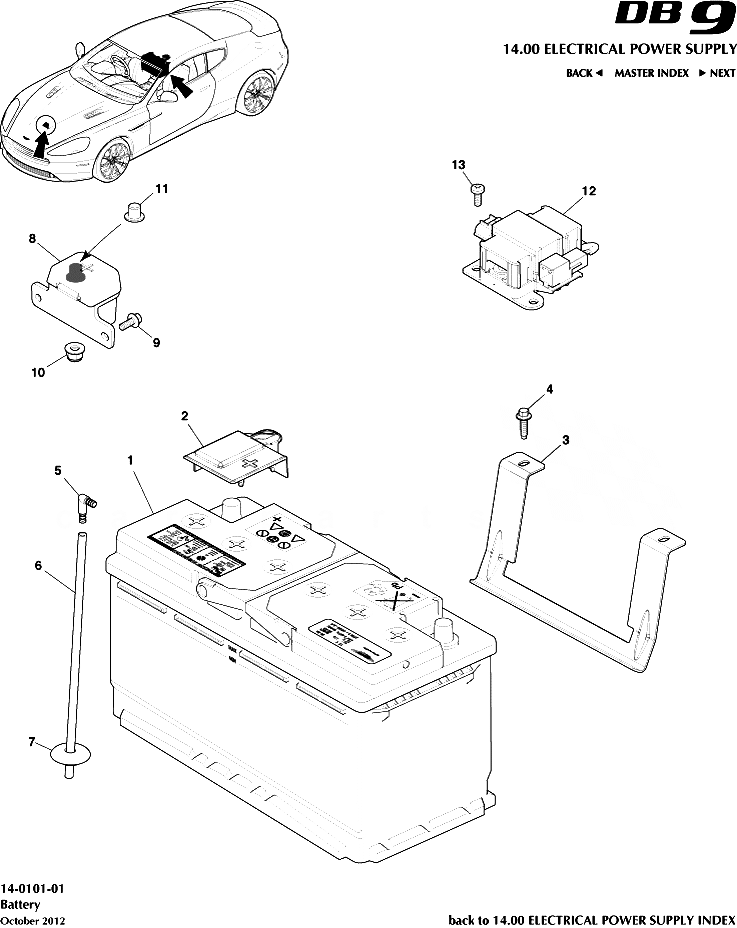 Later DB9 Battery | Aston Martin