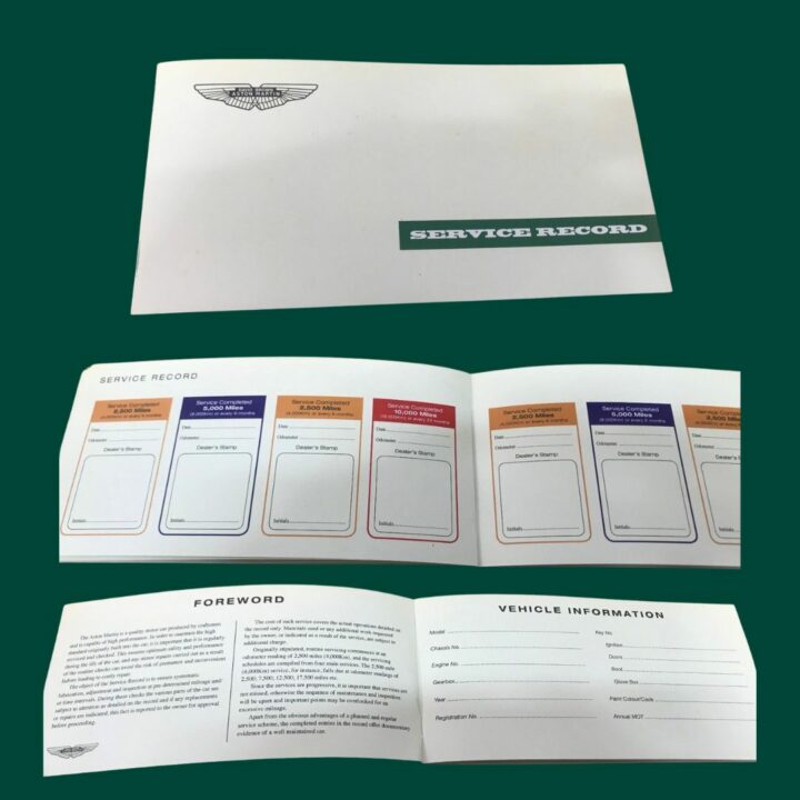 Aston Martin Heritage Service Record Book