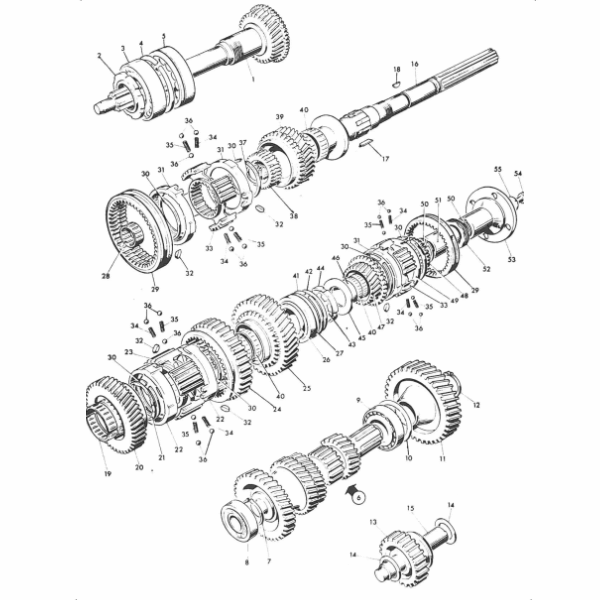 DB6 5 Speed Gearbox Geartrain Parts
