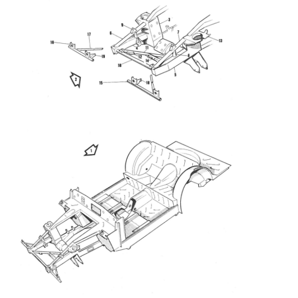 DB6 Chassis Frame Parts