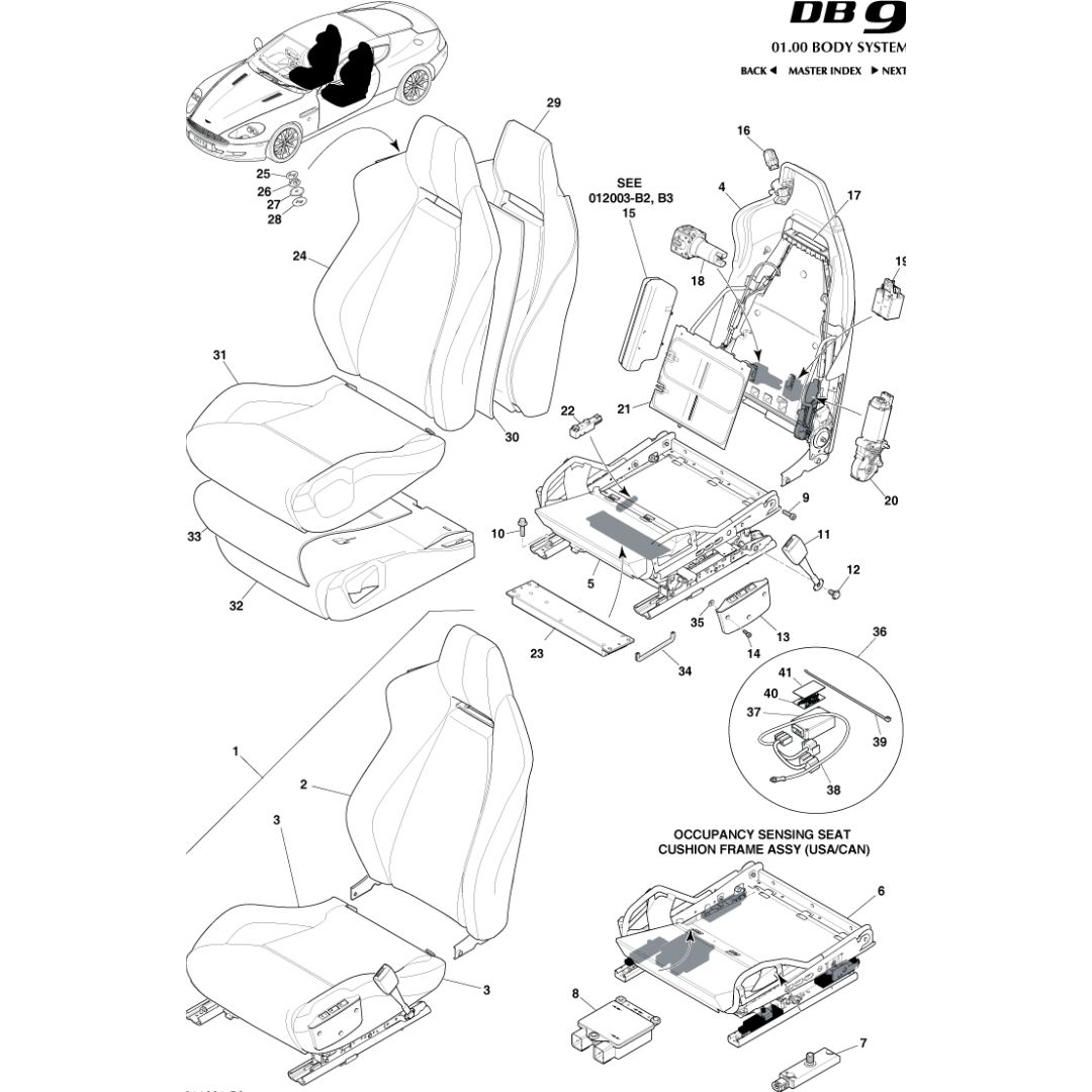Early DB9 Interior Car Parts | Aston Store