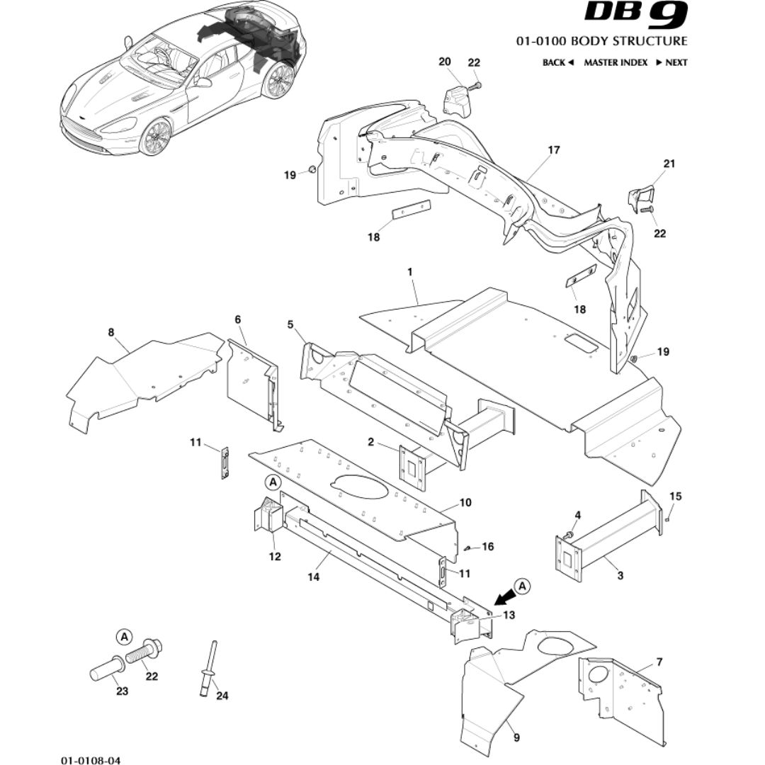 Later DB9 Body Parts | Aston Store