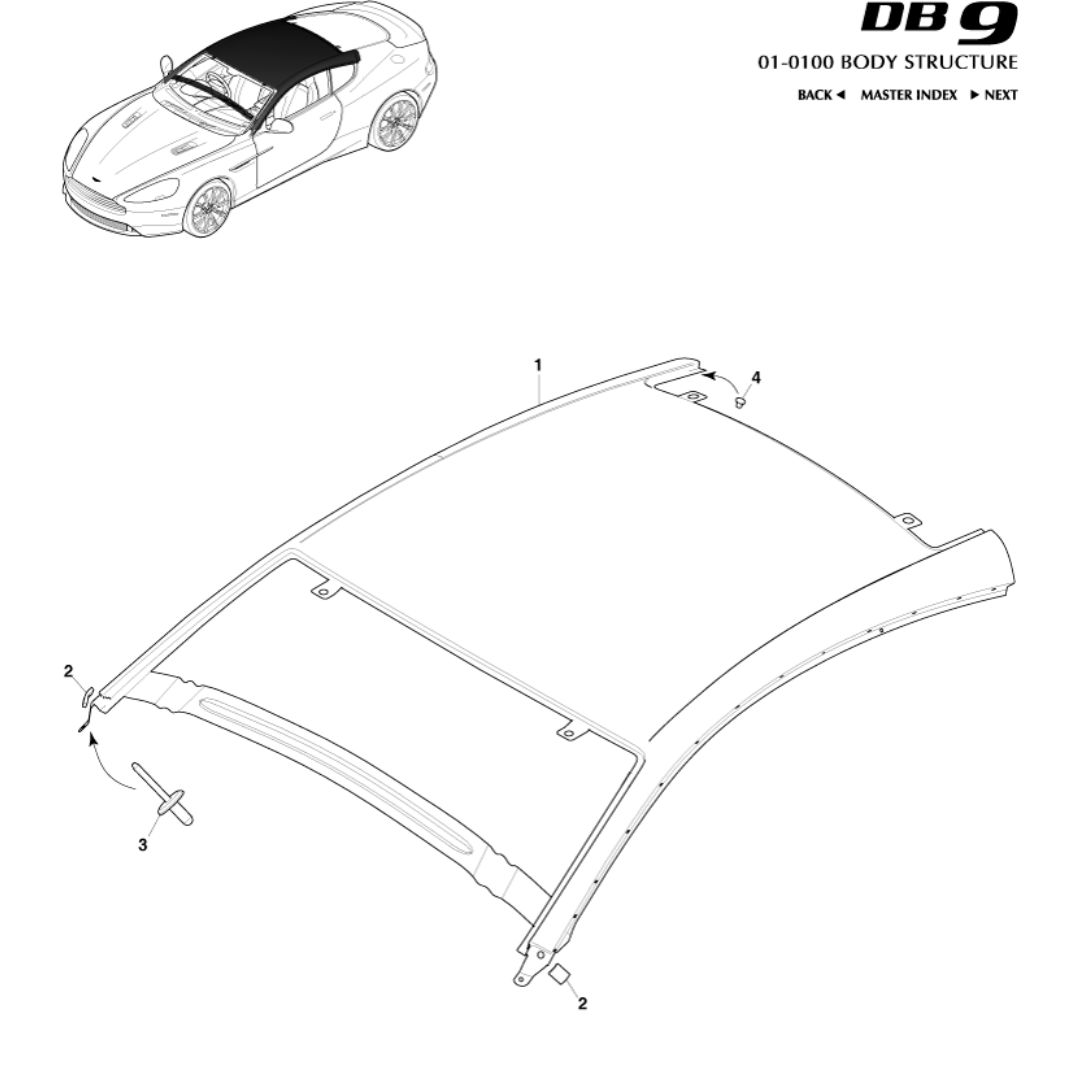 Later DB9 Body Parts