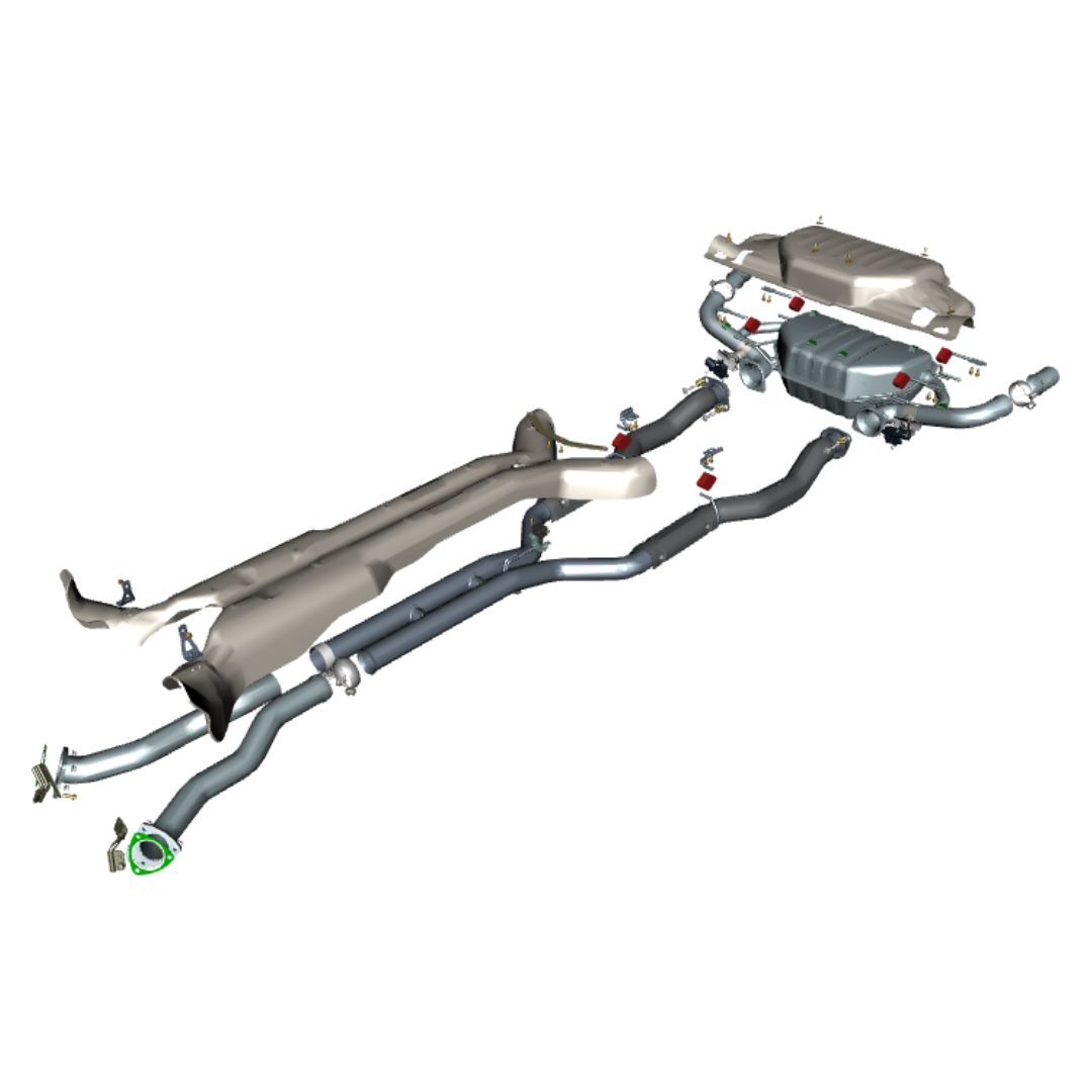 DBS Superleggera Exhaust Pipe and Shield Parts - Aston Store