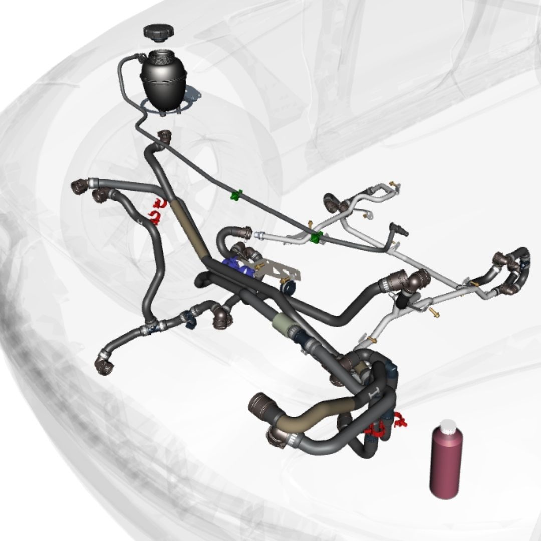 DBX V8 707 Hoses and Reservoir LTS Parts - Aston Store