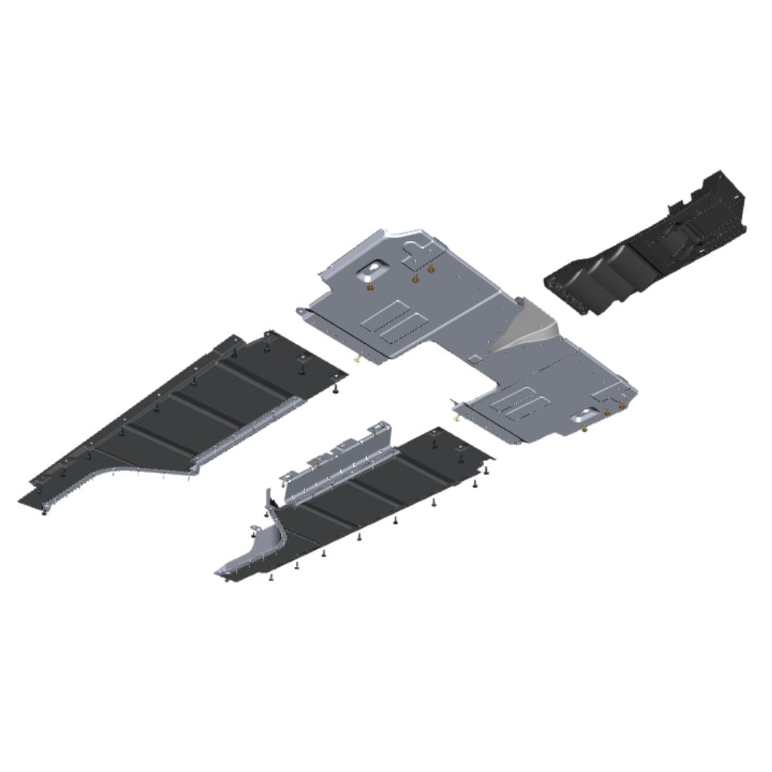 DBX 707 Mid Undertray Parts (From 2025 MY)