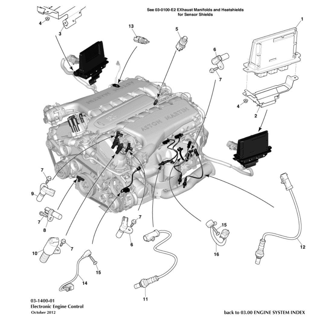 Later DB9 Electronic Engine Control Parts