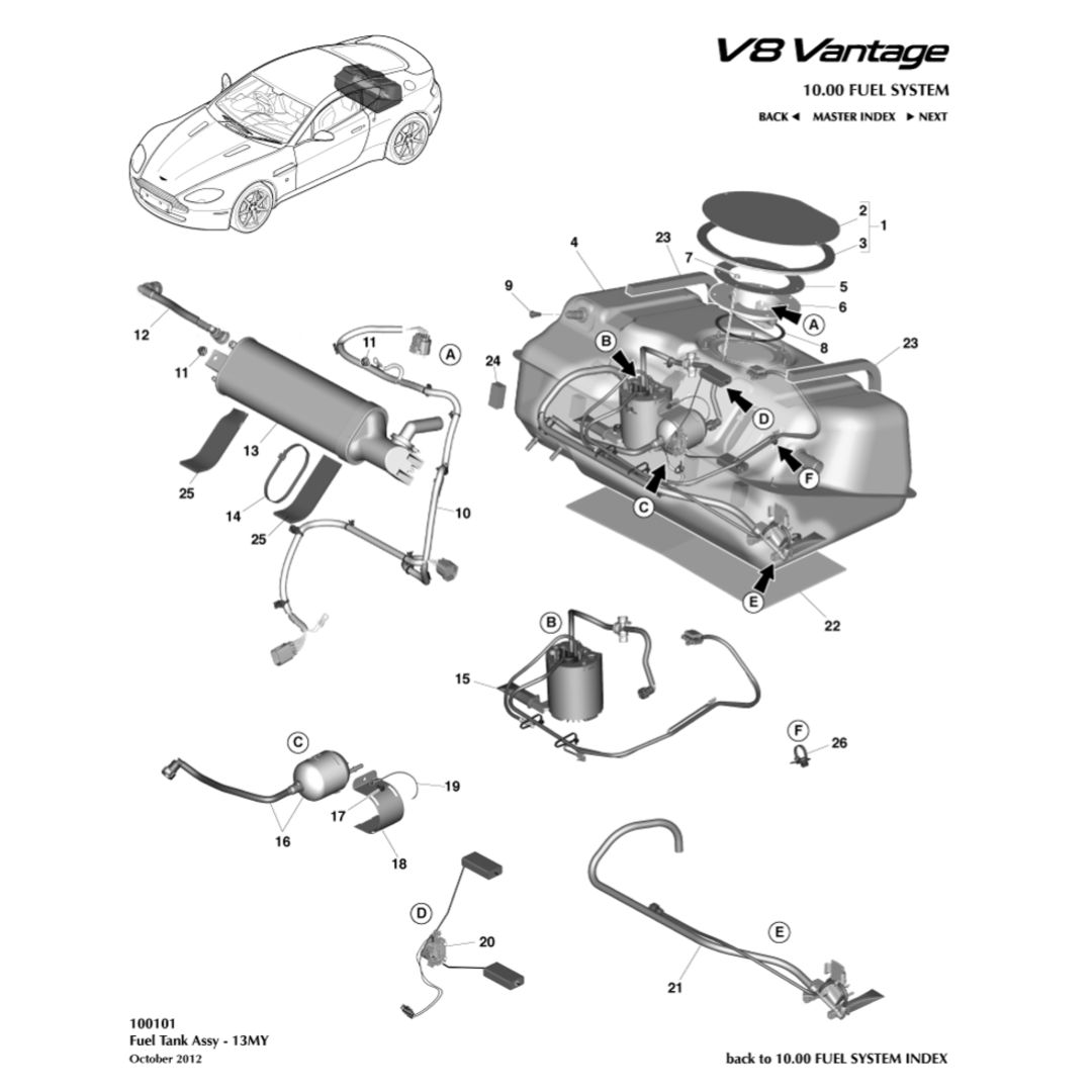 V8 Vantage Fuel Tank (From 2013 MY)