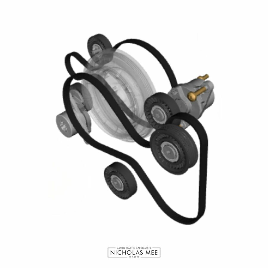 DB11 V8 Engine Aircon Compressor Fead Belt