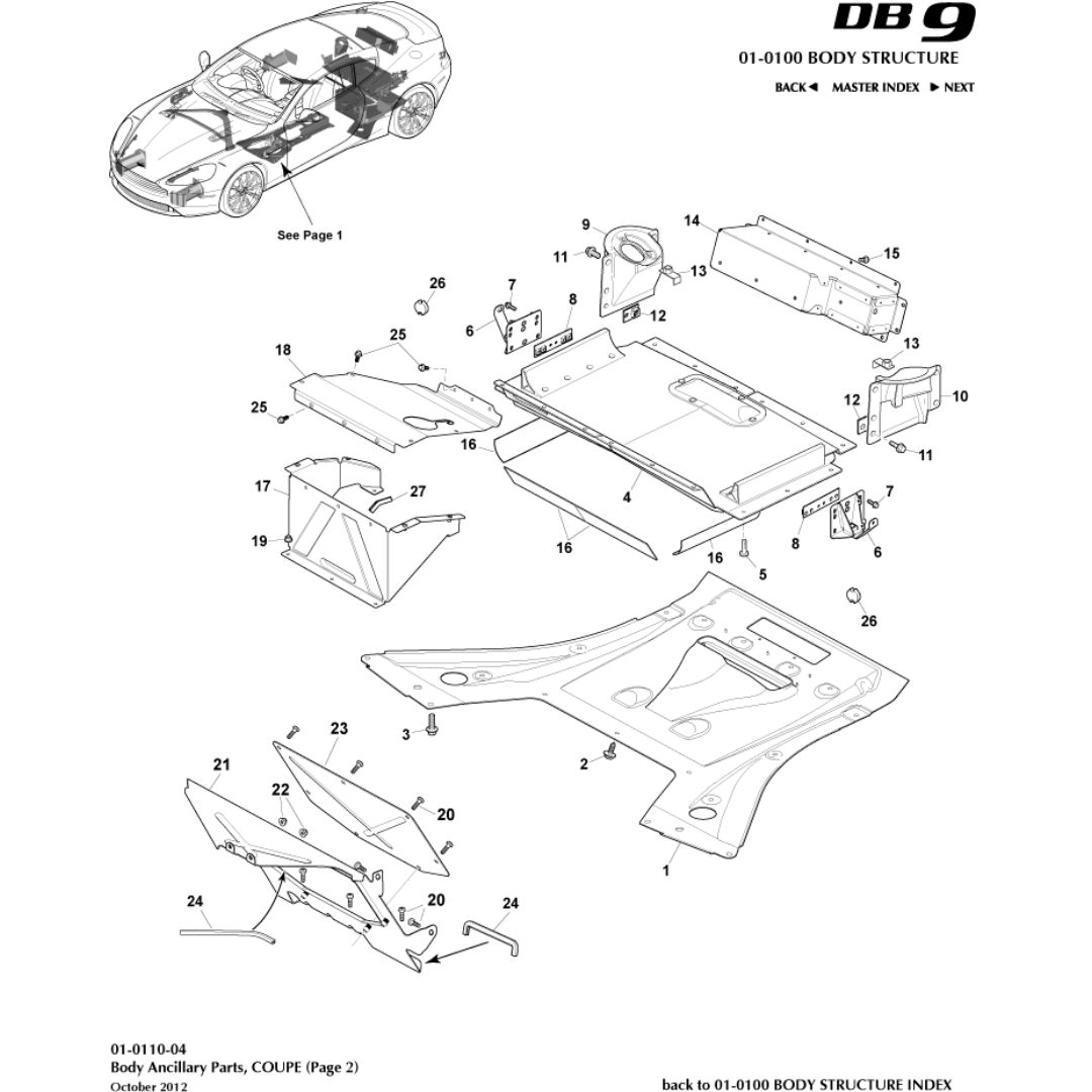 Later DB9 Body Parts