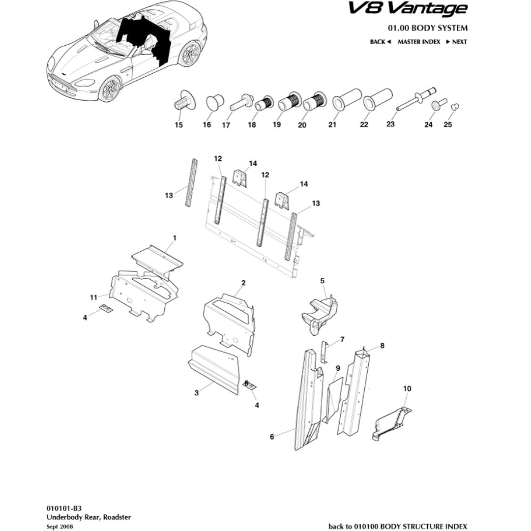 V8 Vantage Roadster Rear Underbody