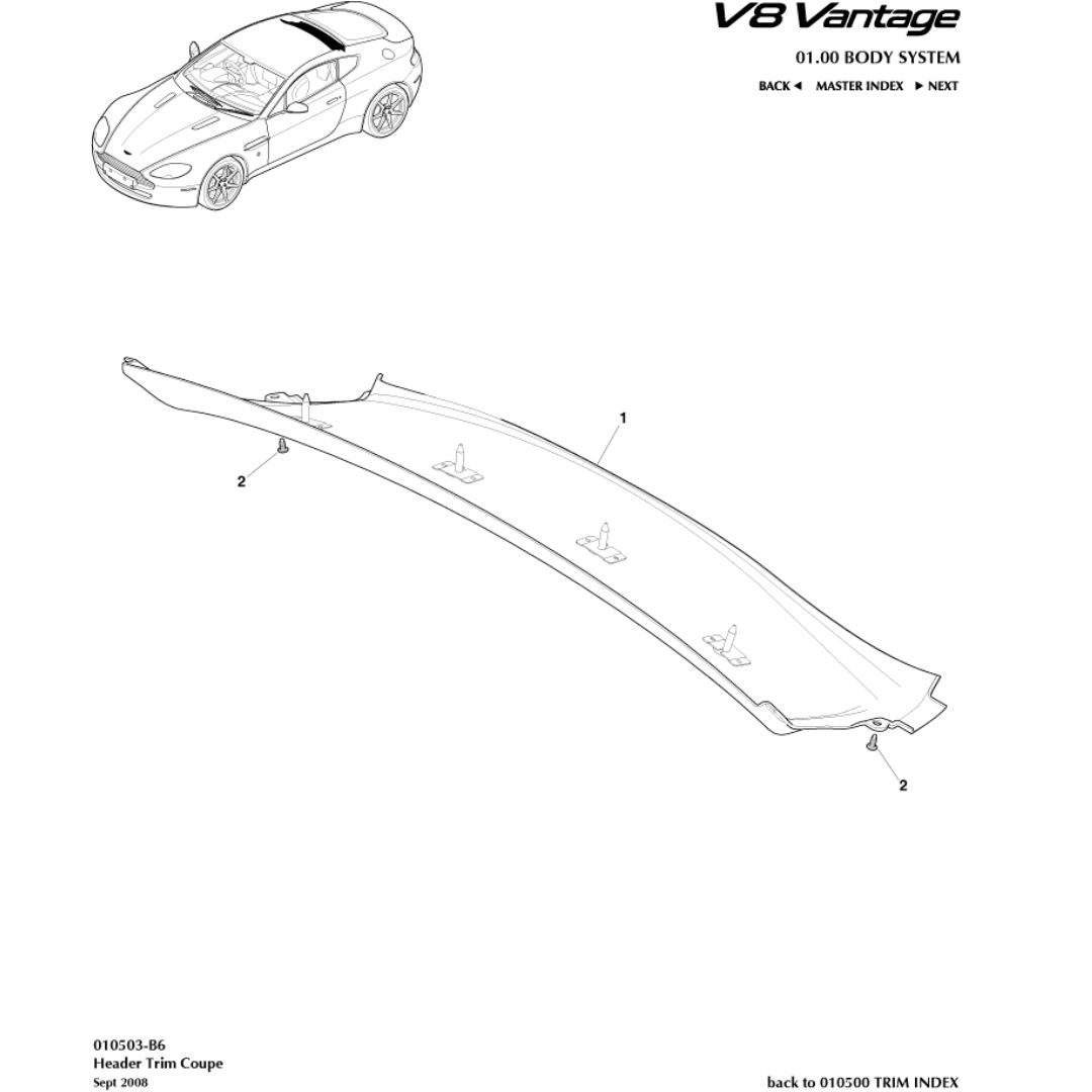 V8 Vantage Interior Trim